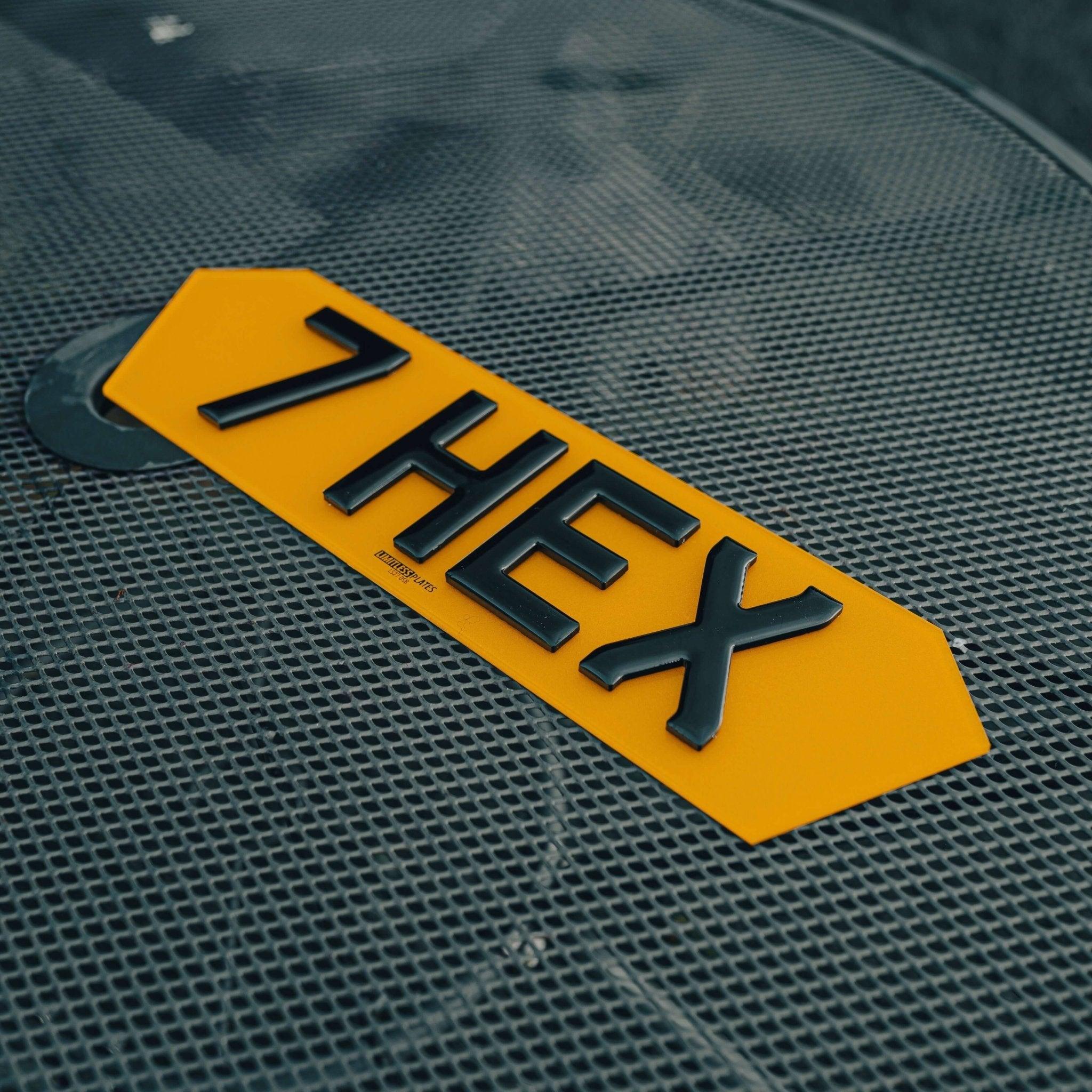 Hex Style Number Plates | Limitless Plates: 3D + 4D Number Plate ...